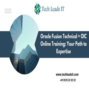 Oracle Fusion Technical Oic Online Training Your Path To Expertise Pdf