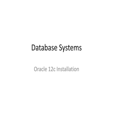 How To Install Oracle 12c On Windows Operating System Computer Pptx