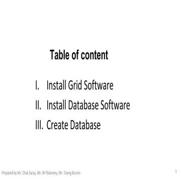 Oracle installation slide | PPT