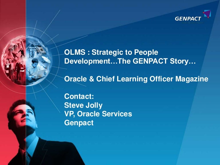 Oracle Learning Management System Oracle Steve Jolly Genpact