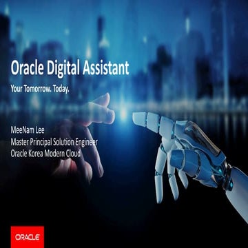 Oracle DIgital Assistant (chatbot) | PDF