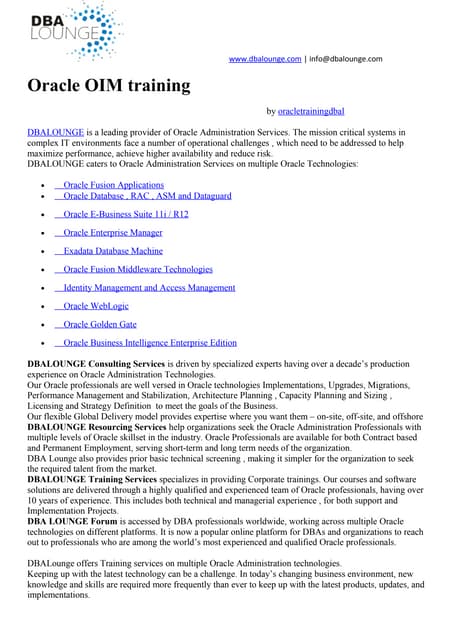 Oracle's logistics solutions | PDF