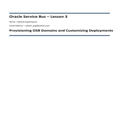 Oracle Osb Tutorial 3 Pdf Operating Systems Computer Software And