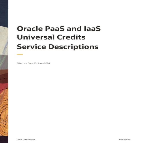 Oracle PaaS and IaaS Universal Credits Service Descriptions.pdf | Email | Internet