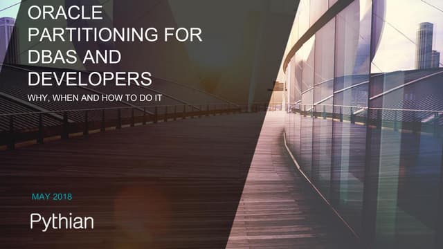 Oracle Partitioning For Dbas And Developers Pdf Databases