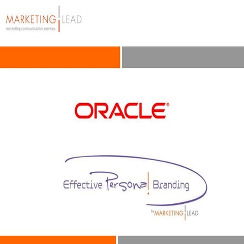 Oracle Personal Branding Workshop by Marketing Lead-newsletter | PPTX
