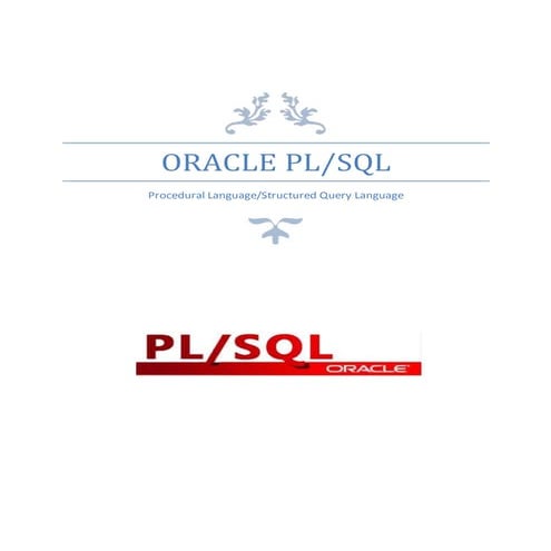 Oracle pl sql | DOCX