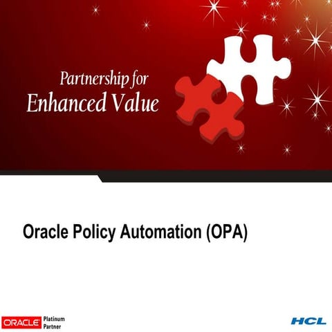 Oracle policy automation capabilities | PPT