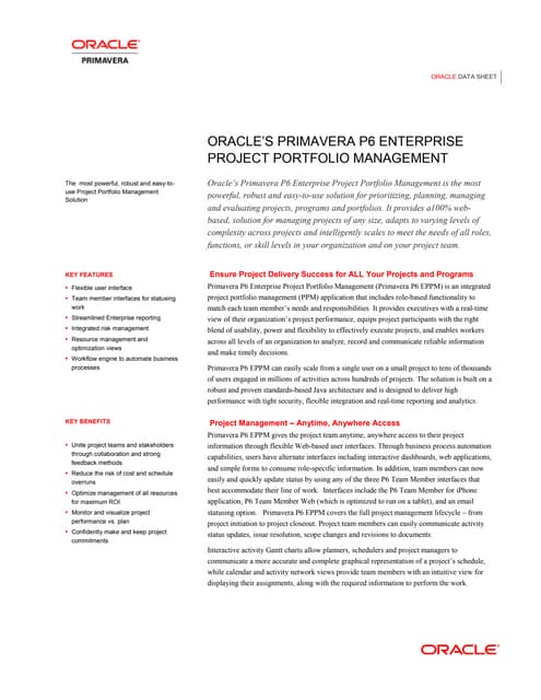 Primavera unifier-infographic | PDF