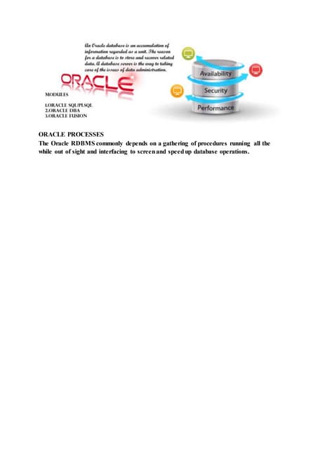Oracle processes | DOCX | Databases | Computer Software and Applications