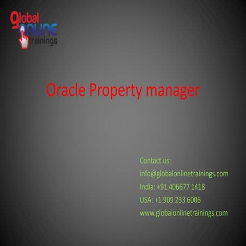 Oracle property manager | PPT