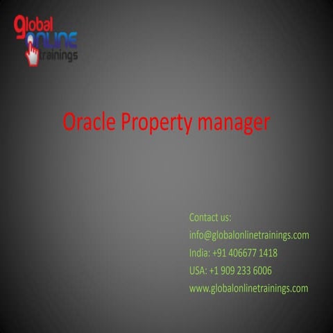 Oracle property manager | PDF