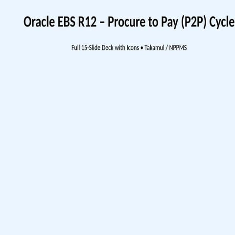 Complete Oracle Procure to Pay Cycle | PDF