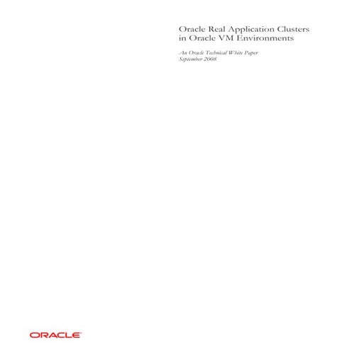 Oracle Rac In Oracle VM Environments | PDF