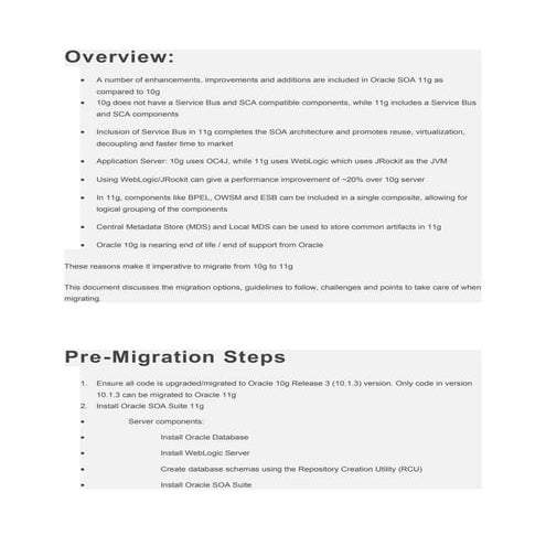 Oracle soa 10g to 11g migration | PDF