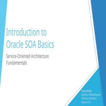 Oracle SOA Basics Service Architecture Training v1.0 | PPTX