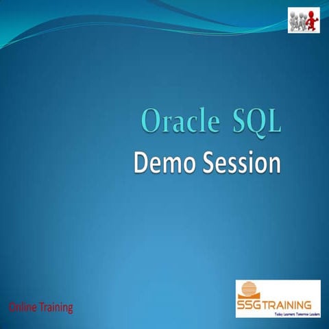 Oracle Sql Demo Ppt 5967