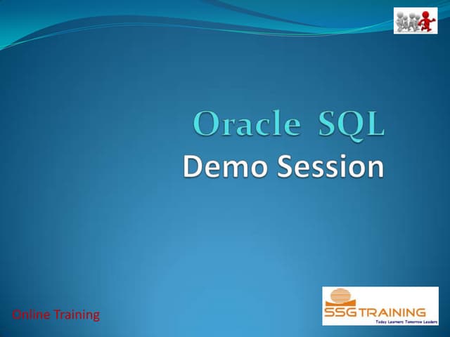 Oracle Sql Demo Ppt 5967
