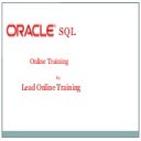 Best Oracle Sql Online Training With Certification