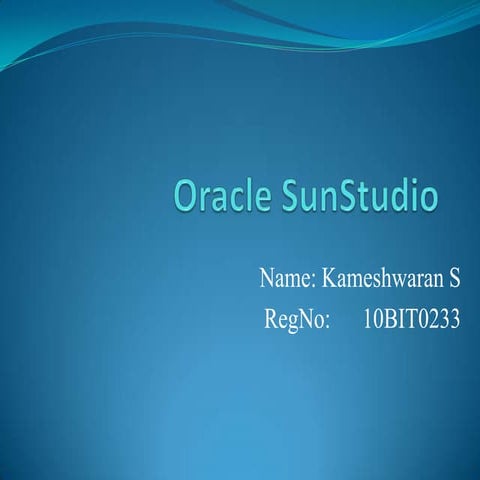 Oracle sun studio | PPTX