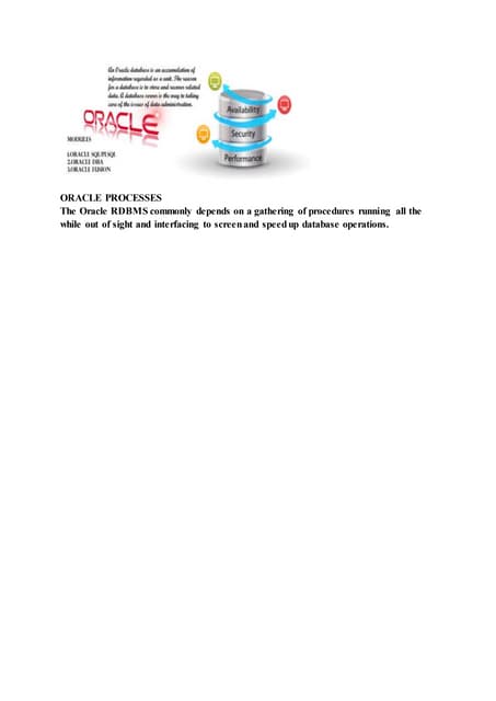 Oracle processes | DOCX | Databases | Computer Software and Applications