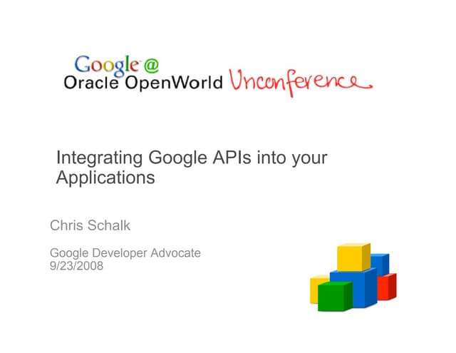Integrating Google APIs into Your Applications | PPT Integrating Google APIs into Your Applications | PPT