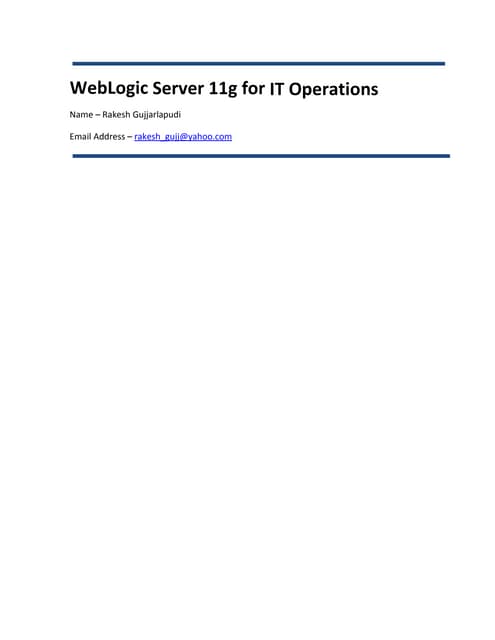 Oracle Weblogic Server 11g For It Ops Pdf 7754