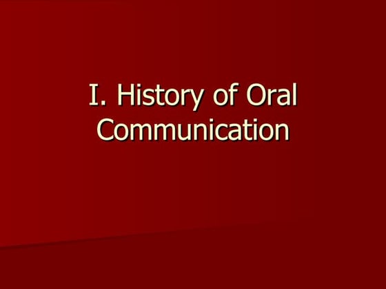 Oral communication | PPTX