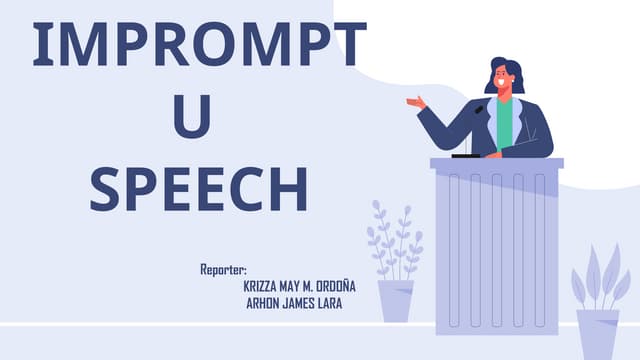Impromptu speech | PPTX
