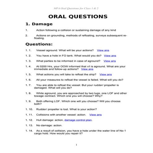 Oral questions | PDF