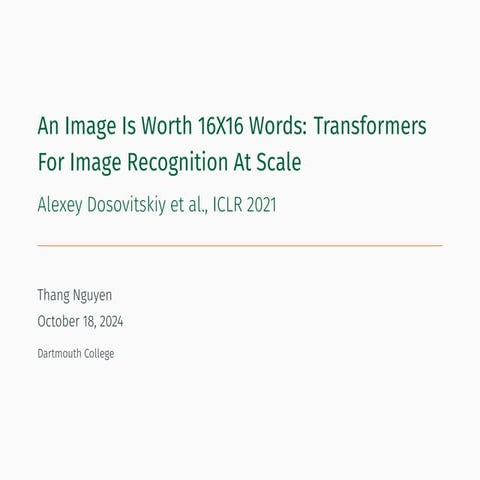 ViT Model explanation and example how to appied | PDF