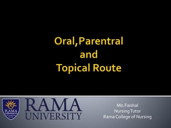 Route of administration | PPTX