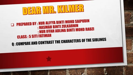 Dear Mr. Kilmer | PDF
