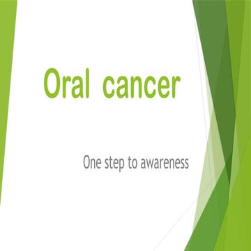 Oral cancer.pptx one step to awareness. | PPTX