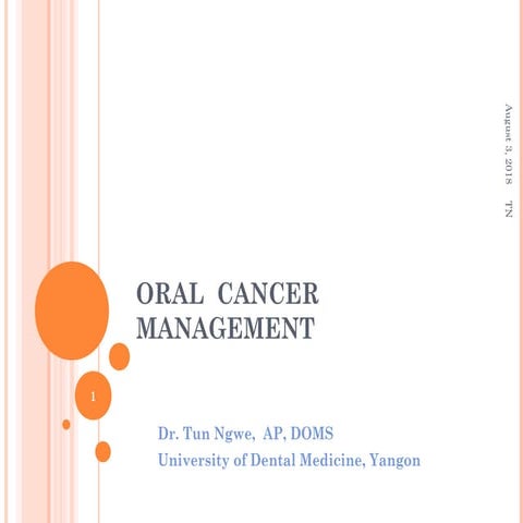 Oral Cancer Management | PPT