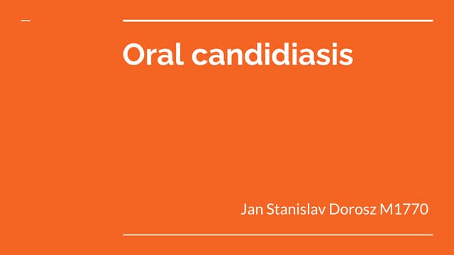 Oral Thrush | PPT