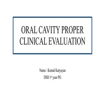 Examination of the oral cavity | PPT