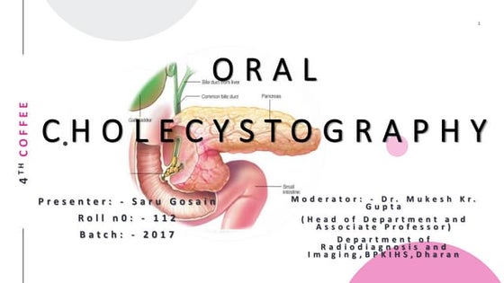TOPIC MEDICAL IMAGING IV CHOLANGIOGRAPHY.ppt