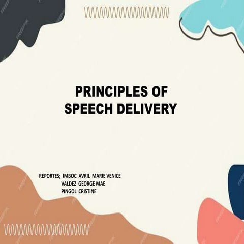 PRINCIPLES OF SPEECH DELIVERY.powerpointpptx | PPTX
