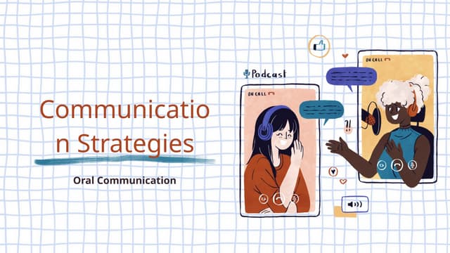 Communicative strategies in oral communication grade 11 Quarter 2 | PPTX