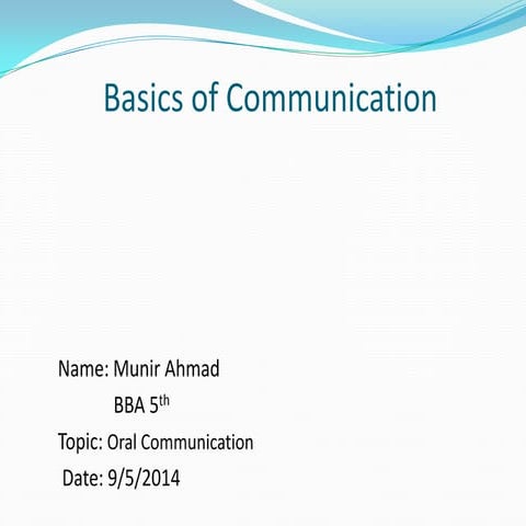 Basics of Communication | PPTX