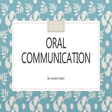 Oral communication | PPTX