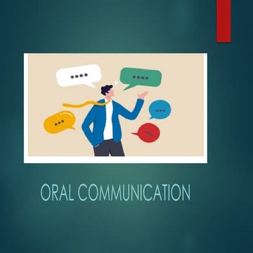 ORAL COMMUNICATION POWER POINT PRESENTATION | PPT