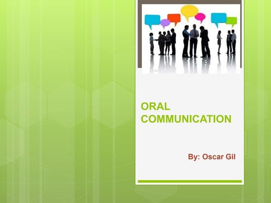 Oral communication | PPT