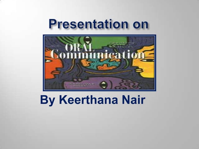 Oral and Audio-Visual Presentation | PPTX