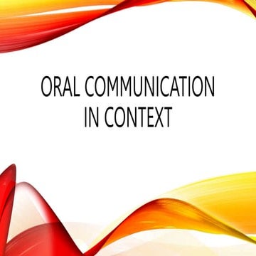 ORAL COMMUNICATION PPT 1 IN CONTEXT HUMMS | PPTX