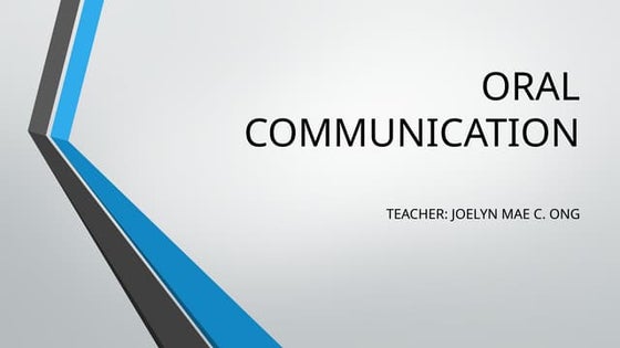 Oral Communication; A Monthly Assessment | PDF