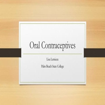 Oral contraceptives | PPTX