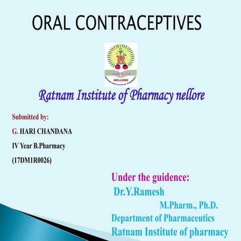 Oral Contraceptives Pptx