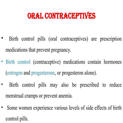 Oral contraceptives #Oral contraceptives | PPT